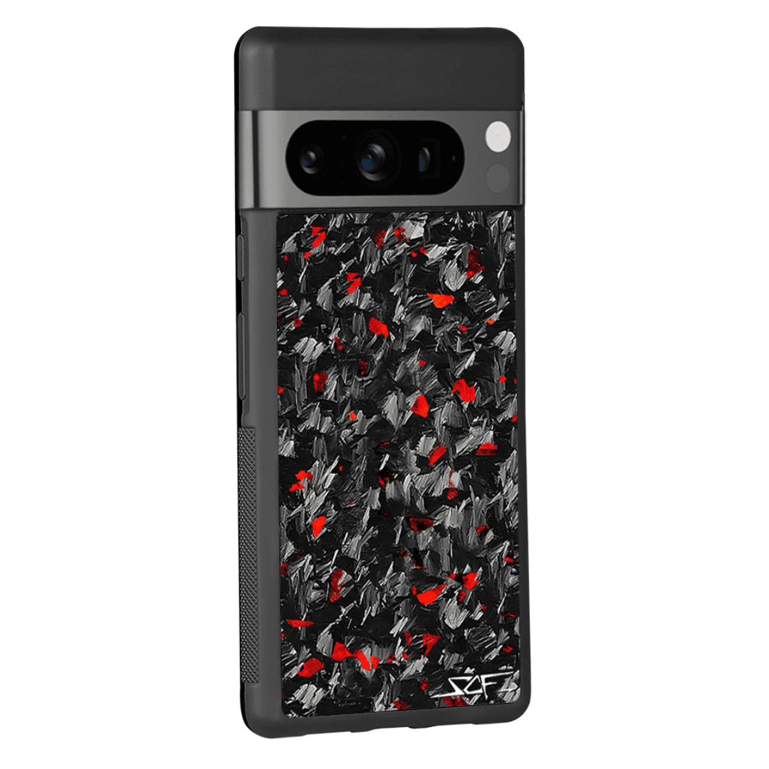 Google Pixel | Red Flake Real Forged Carbon Fiber Phone Case | CLASSIC ...